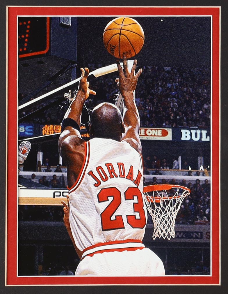 Michael Jordan Custom Framed Jersey Display With Official Chicago Bulls ...