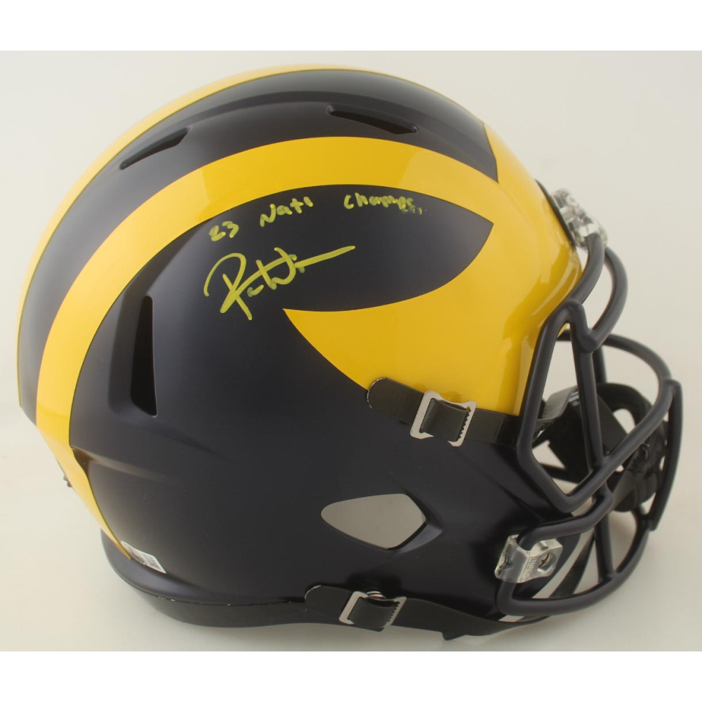 Roman Wilson Signed Michigan Wolverines Full-Size Speed Helmet ...