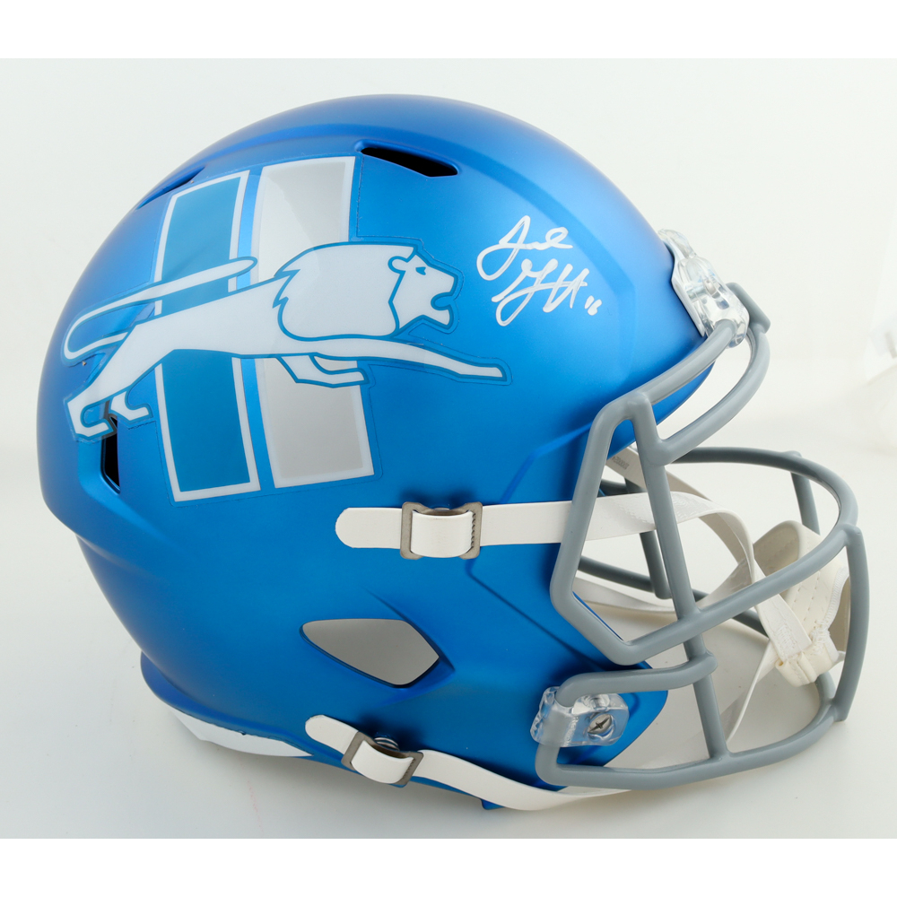 Jared Goff Signed Lions Full-Size Throwback Speed Helmet (Fanatics ...