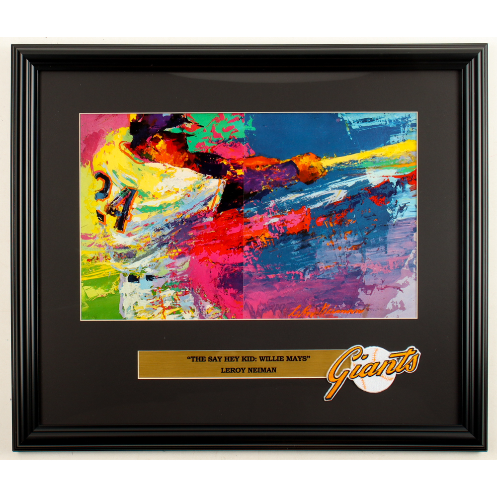Leroy Neiman "The Say Hey Kid: Willie Mays" Custom Framed Print Display ...