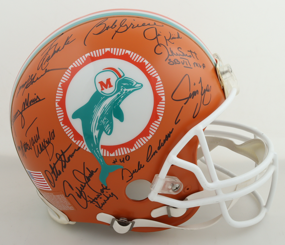 1972 Dolphins Full-Size Authentic Helmet Team-Signed By (27) With Don ...