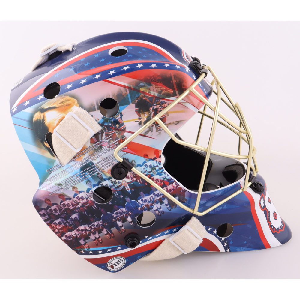 Jack O'Callahan Signed Team USA Full-Size Goalie Mask Inscribed "USA ...
