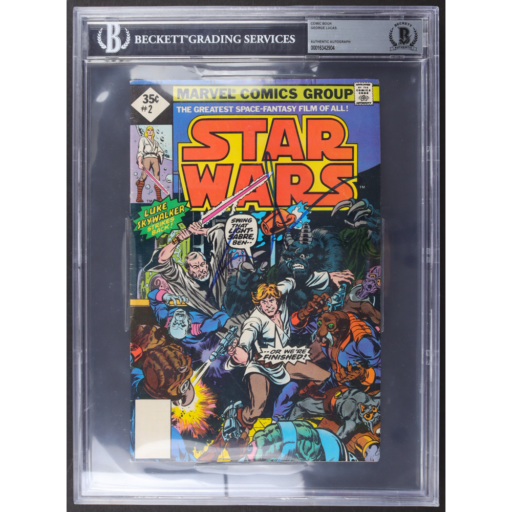 George Lucas Signed 1977 "Star Wars" Issue #2 Whitman Comic Book ...