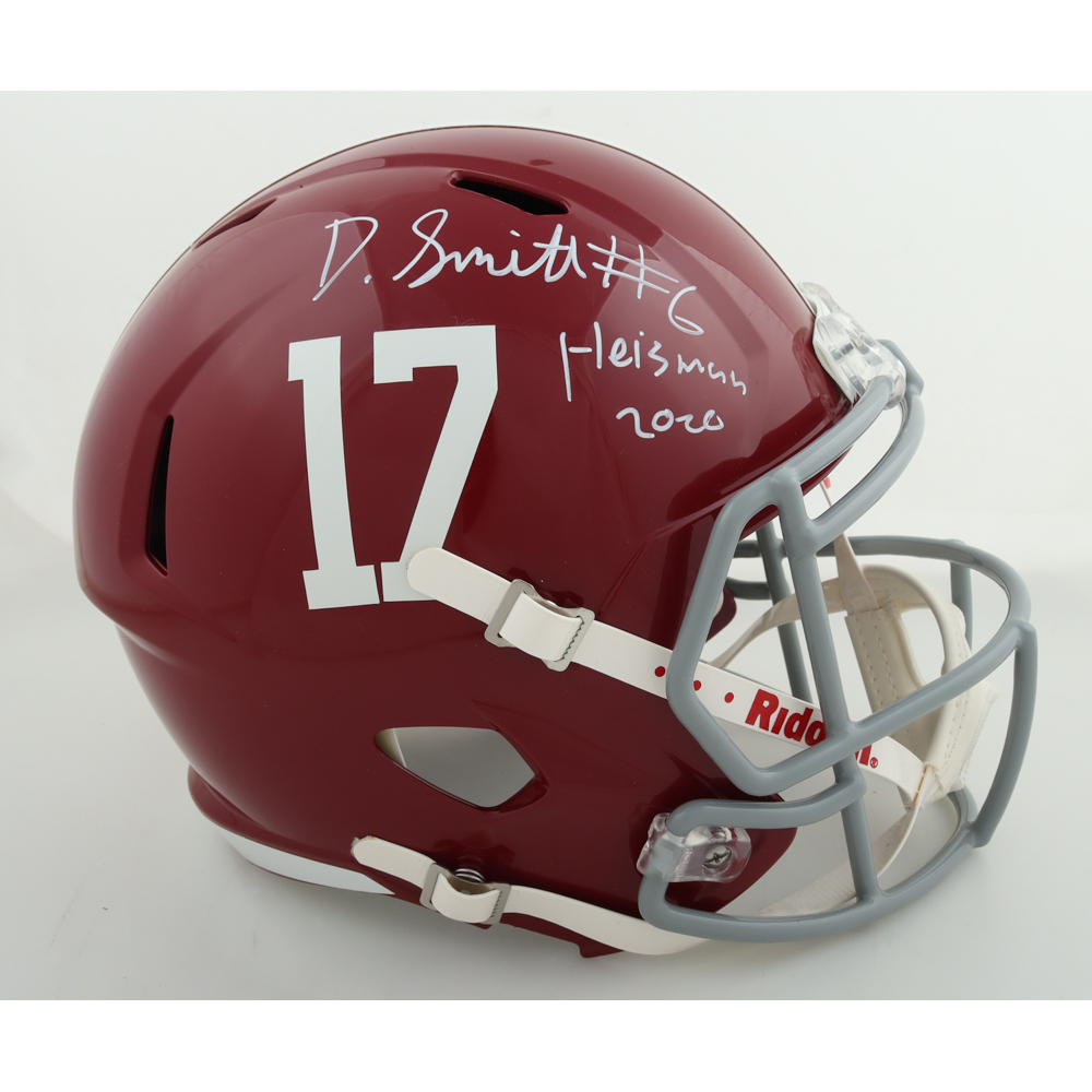 DeVonta Smith Signed Alabama Crimson Tide Full-Size Speed Helmet ...