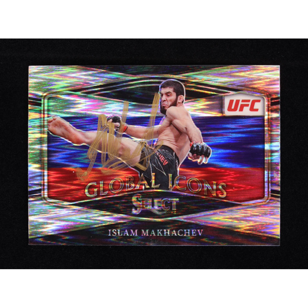 Islam Makhachev Signed 2022 Select UFC Global Icons Prizms Flash #16 ...