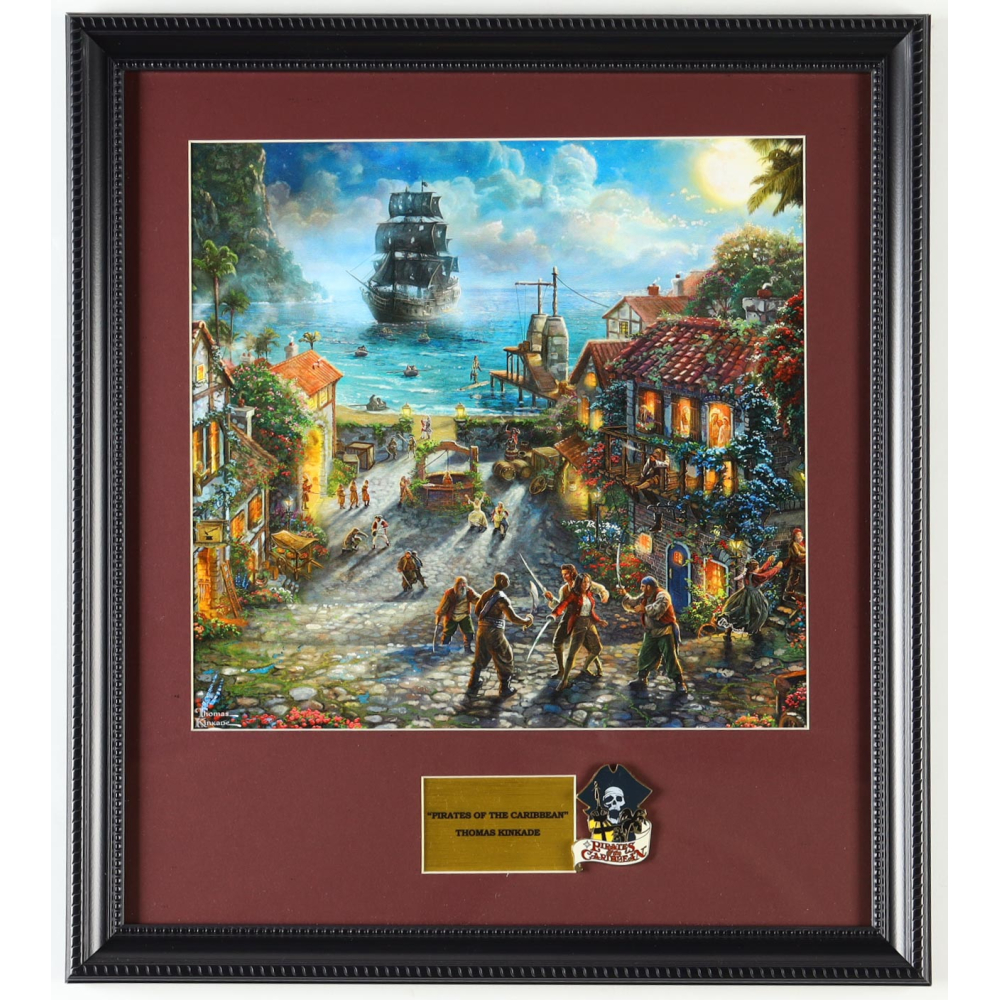 Thomas Kinkade "Pirates of the Caribbean" Custom Framed Print Display ...