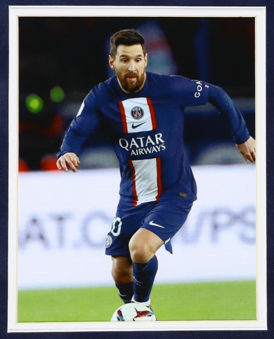 Lionel Messi Signed Paris Saint-Germain FC Custom Framed Jersey LED ...
