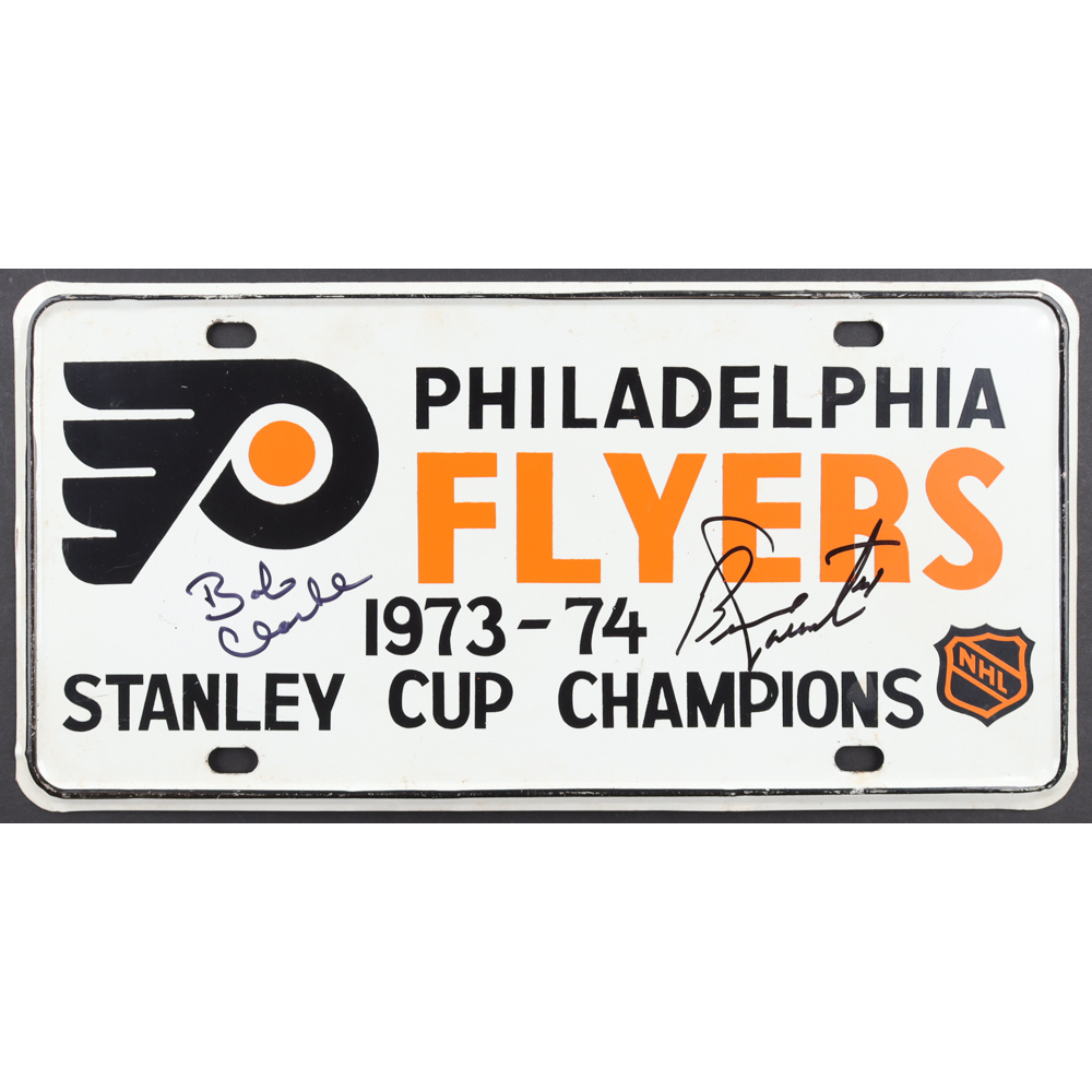Bobby Clarke & Bernie Parent Signed Flyers 1973-74 Stanley Cup ...