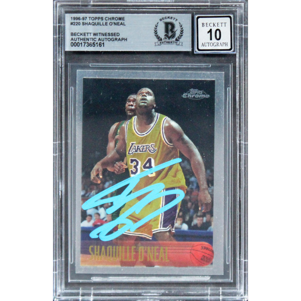 Shaquille O'Neal Signed 1996 Topps Chrome #220 (BGS | Autograph Graded ...