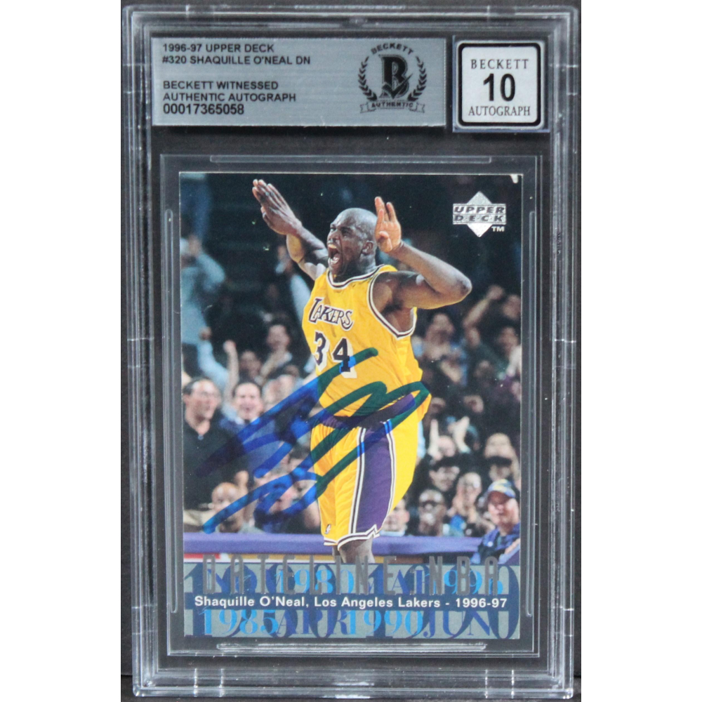 Shaquille O'Neal Signed 1996 Upper Deck #320 (BGS | Autograph Graded 10 ...