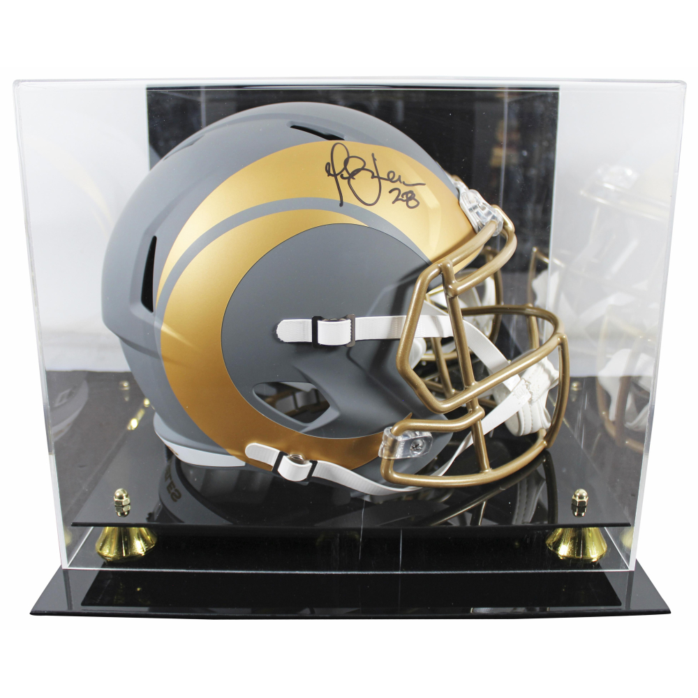 Marshall Faulk Signed Rams Full-Size Slate Alternate Speed Helmet with ...