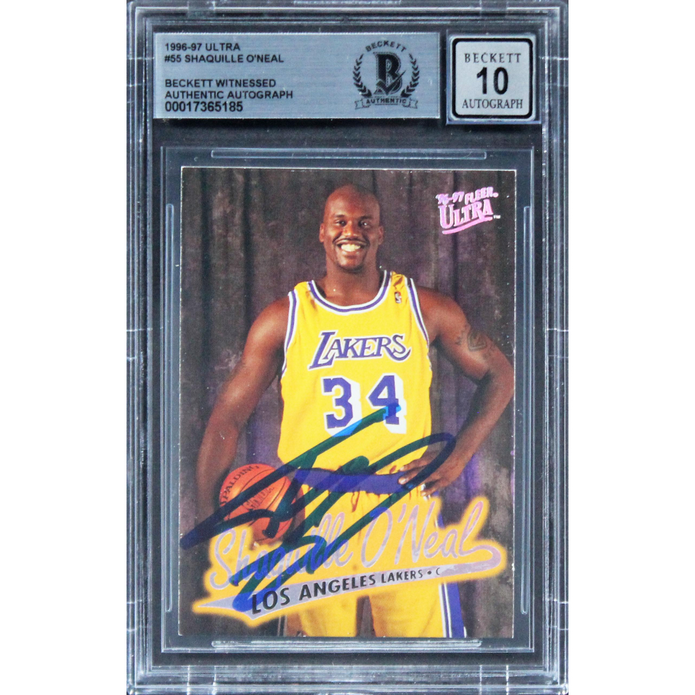 Shaquille O'Neal Signed 1996 Ultra #55 (BGS | Autograph Graded 10 ...