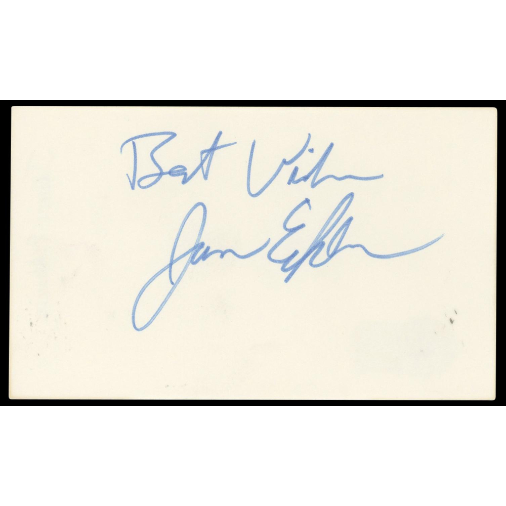 James Eckhouse Signed 3x5 Index Card (Beckett) | Pristine Auction