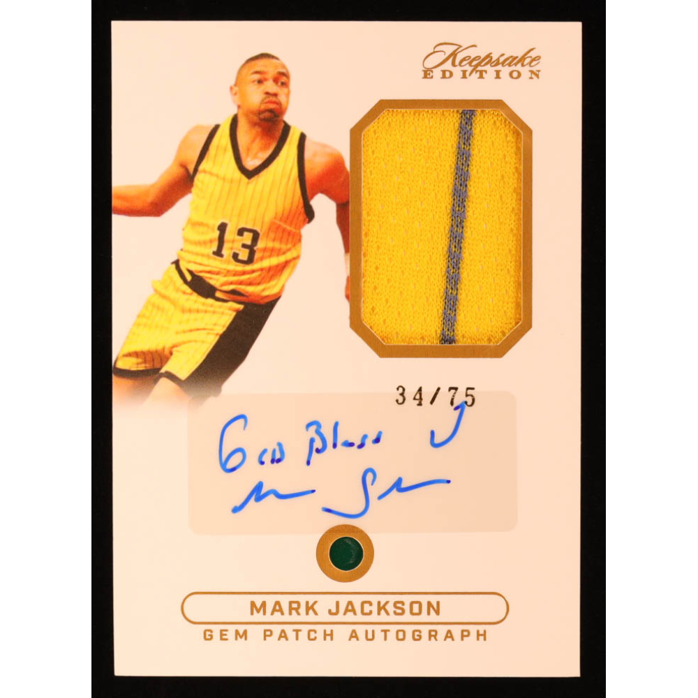 Mark Jackson 2024 Super Products Keepsake Edition Gem Patch Autographs ...