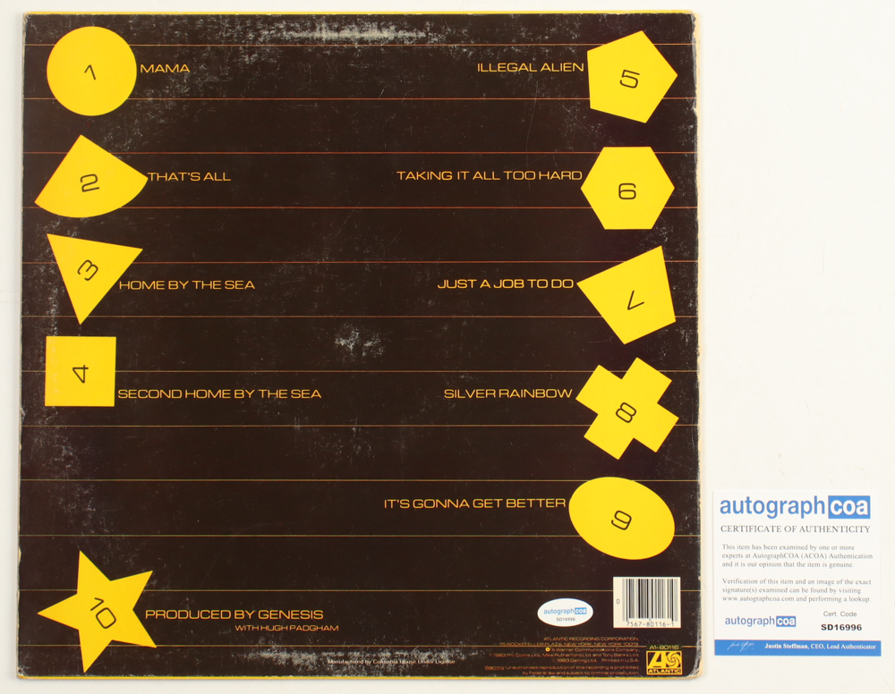 Mike Rutherford Signed "Genesis" Vinyl Record Album (ACOA) | Pristine ...