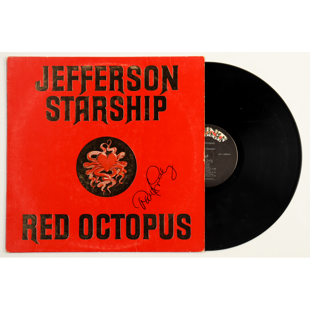 David Freiberg Signed "Red Octopus" Vinyl Record Album Cover (ACOA ...