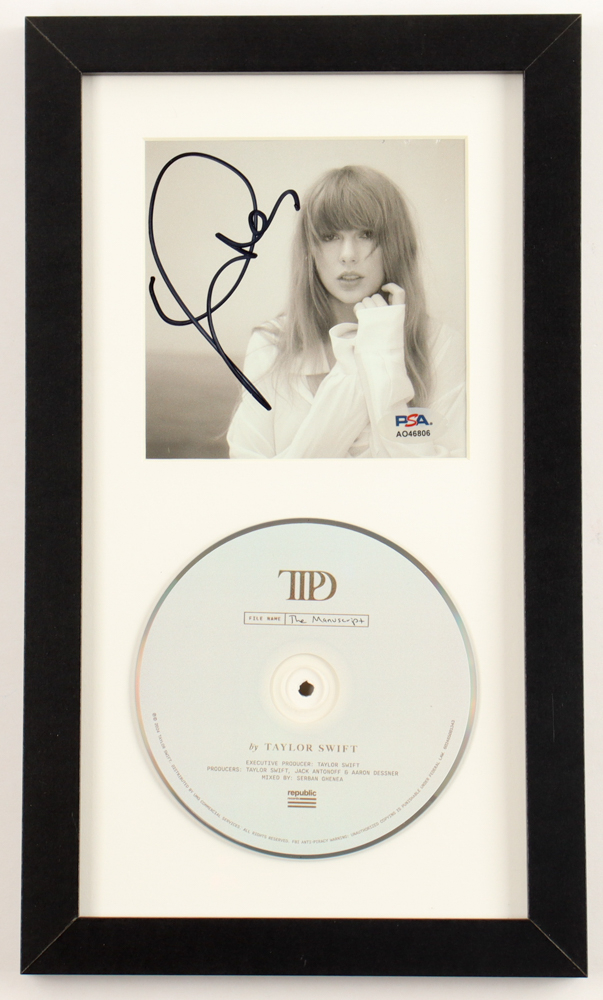 Taylor Swift Signed Custom Framed "The Tortured Poets Department" CD ...