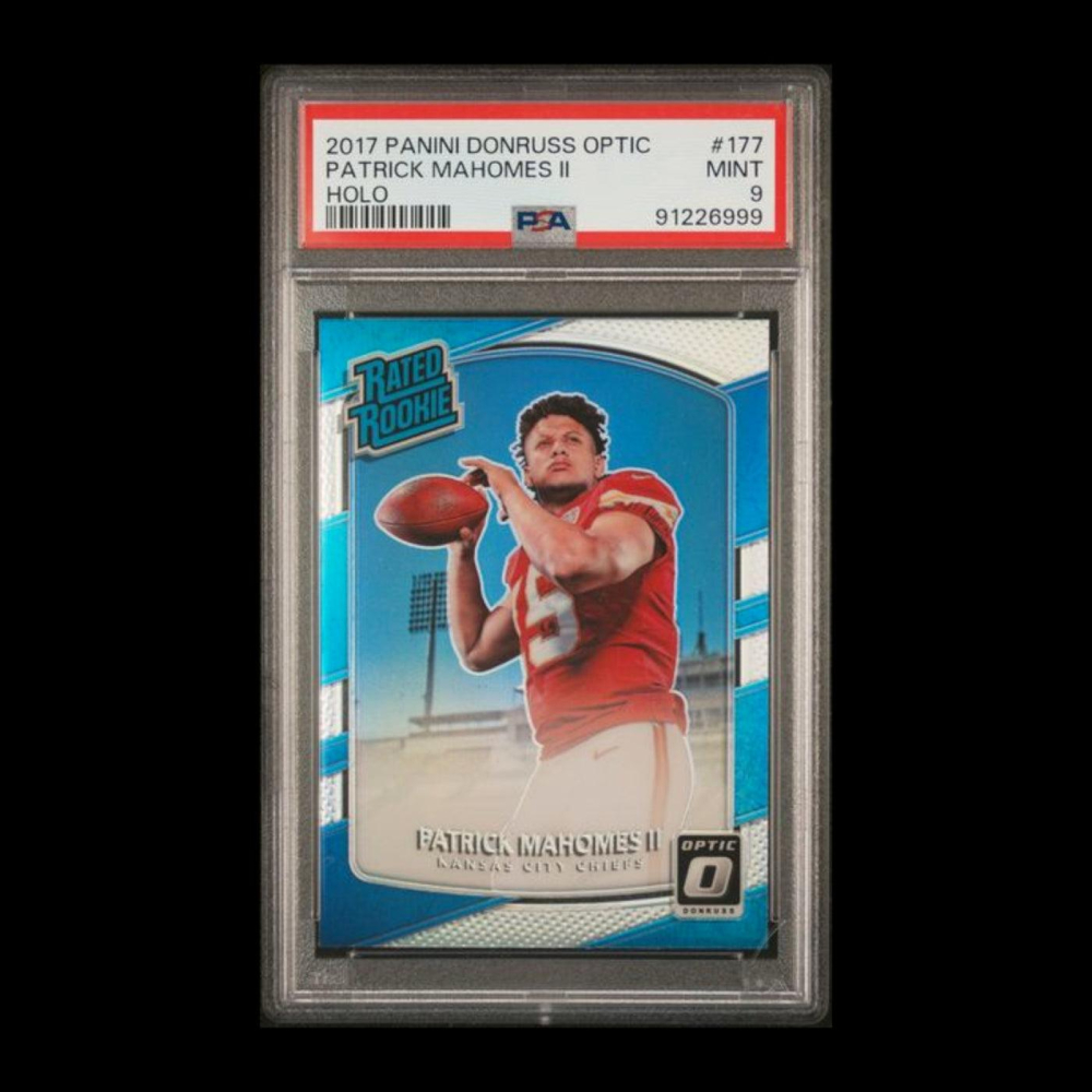 Patrick Mahomes 2017 Panini Donruss Optic Holo RC #177 (PSA 9 ...