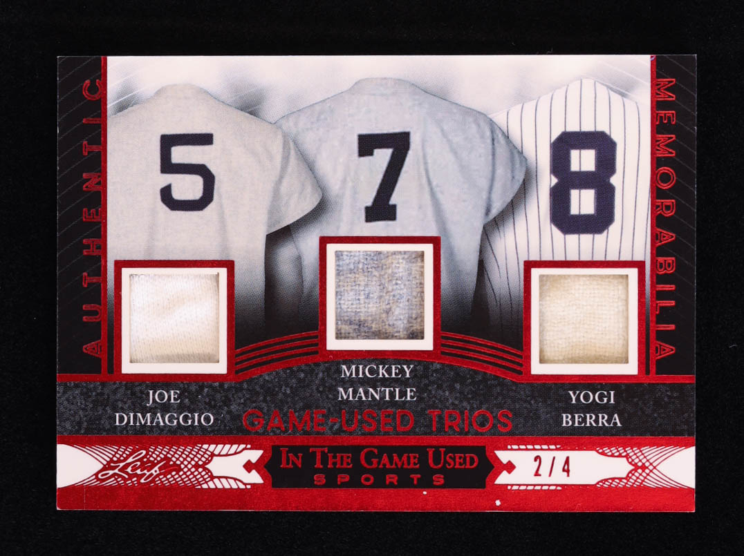 Joe DiMaggio / Mickey Mantle / Yogi Berra 2024 ITG Used Sports Game ...