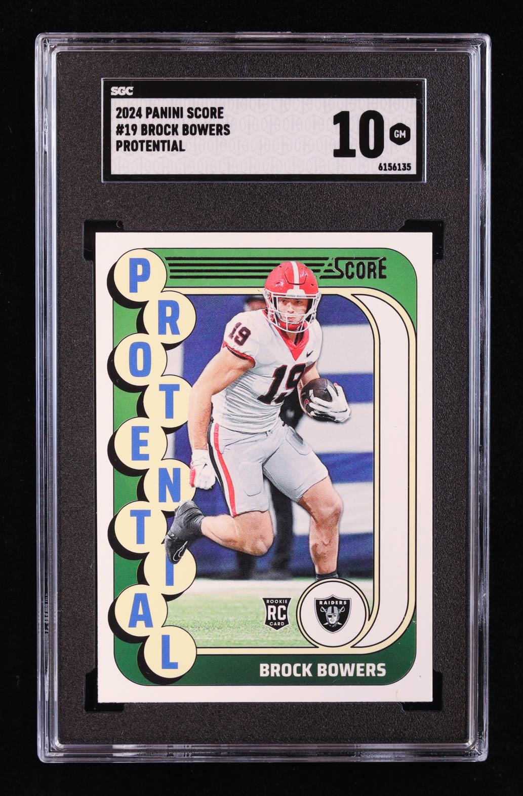 Brock Bowers 2024 Score Protential #19 RC (SGC 10) | Pristine Auction