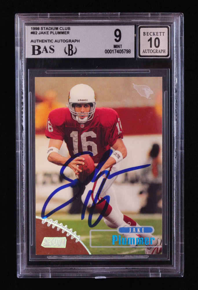 Jake Plummer Signed 1998 Stadium Club #82 (BGS 9 | Auto 10) | Pristine ...