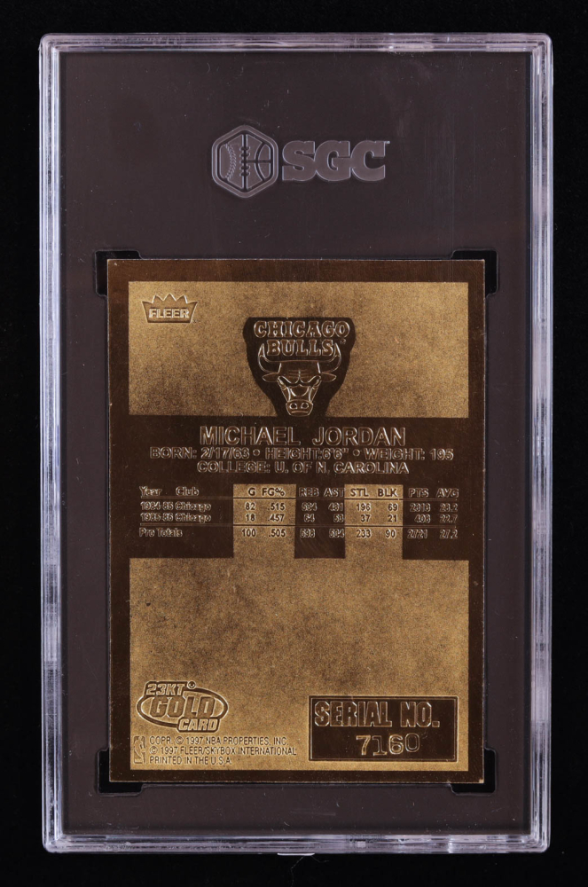 Michael Jordan 1997 Fleer Premier Feel the Game Signature Series 23KT ...
