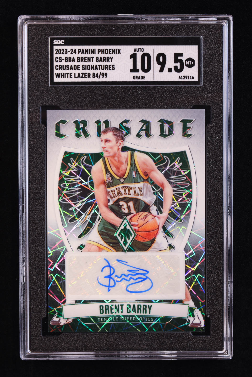 Brent Barry 2023-24 Panini Phoenix Crusade Signatures Phoenix White ...