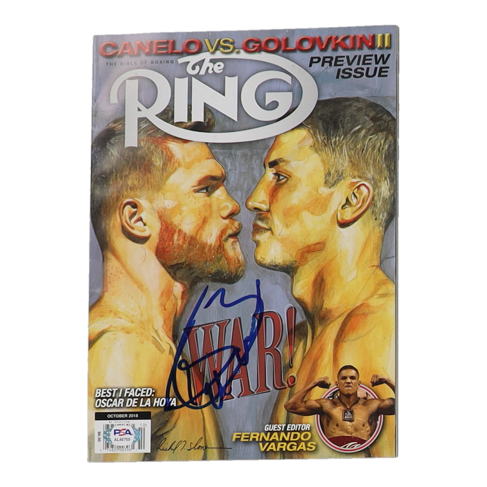 Canelo Alvarez Signed 2018 The Ring Magazine (PSA) | Pristine Auction