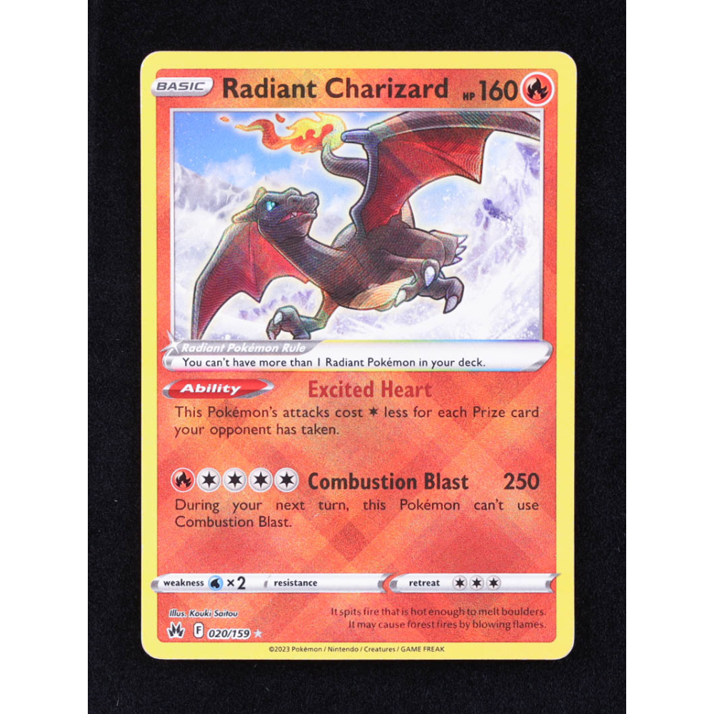 Radiant Charizard 2023 Pokemon Sword and Shield Crown Zenith #20 RAR ...