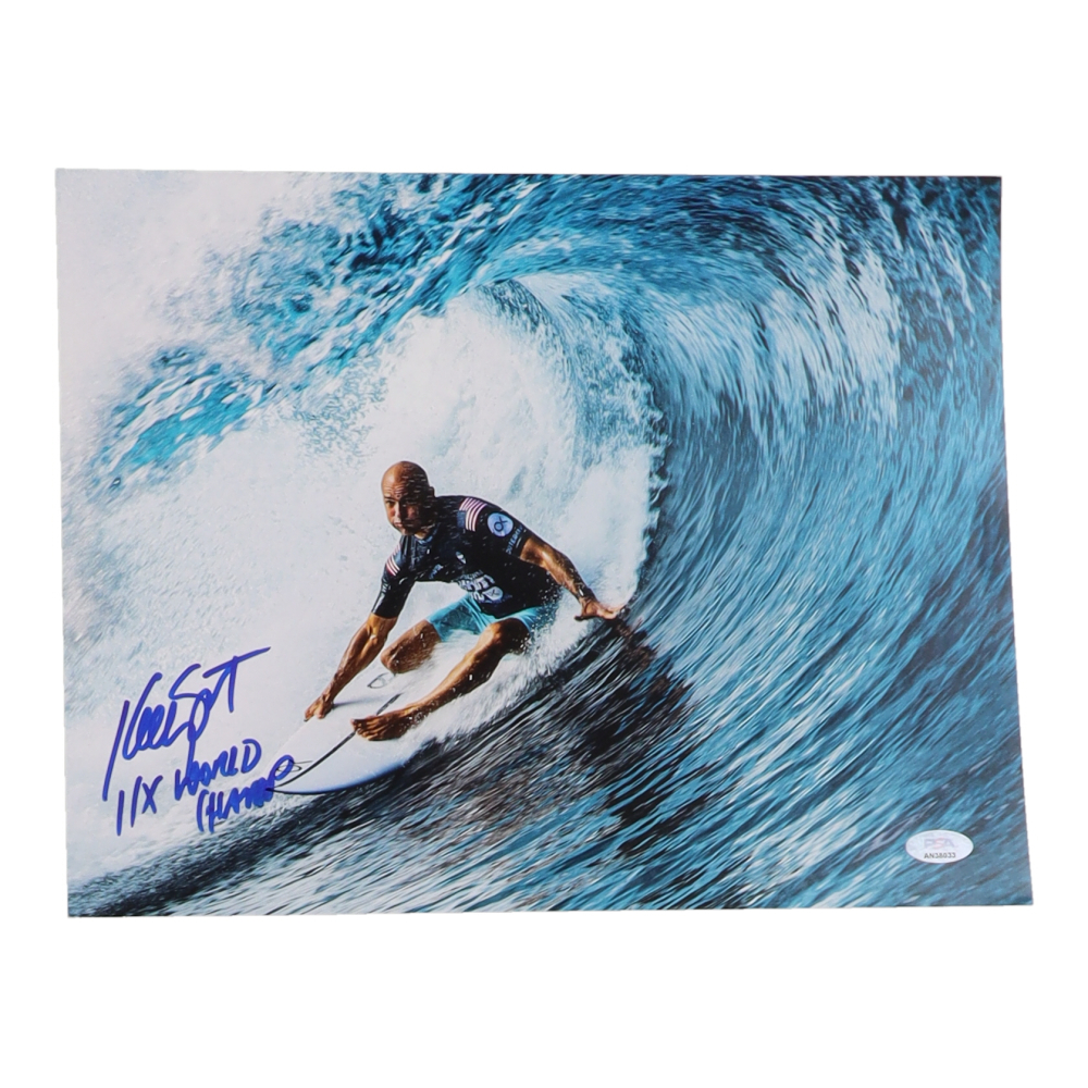 Kelly Slater Signed 11x14 Photo Inscribed "11x World Champ" (PSA ...