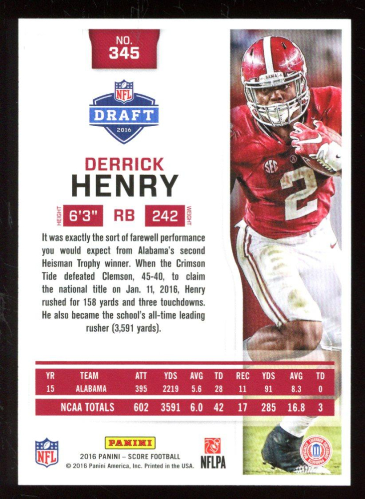 Derrick Henry 2016 Panini Score #345 | Pristine Auction