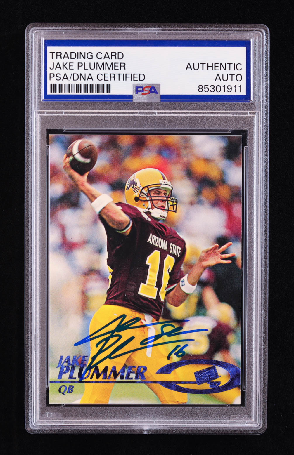 Jake Plummer Signed 1997 Press Pass #6 Inscribed "Snake" (PSA ...
