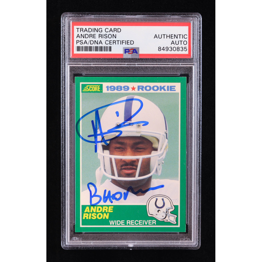 Andre Rison Signed 1989 Score #272 RC Inscribed "Bad Moon" (PSA ...