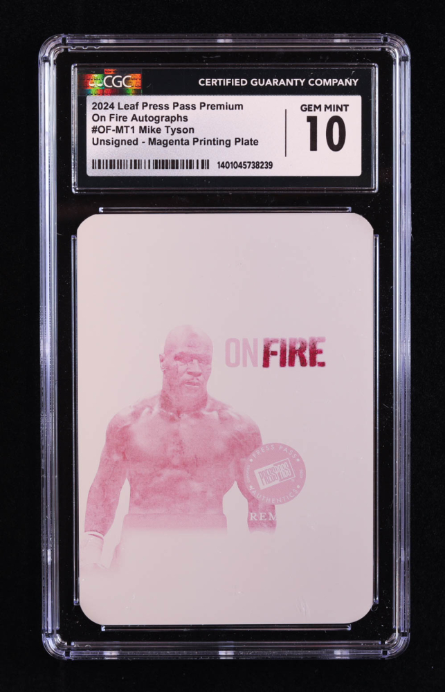 Mike Tyson 2024 Leaf Press Pass Premium On Fire Autographs Unsigned ...