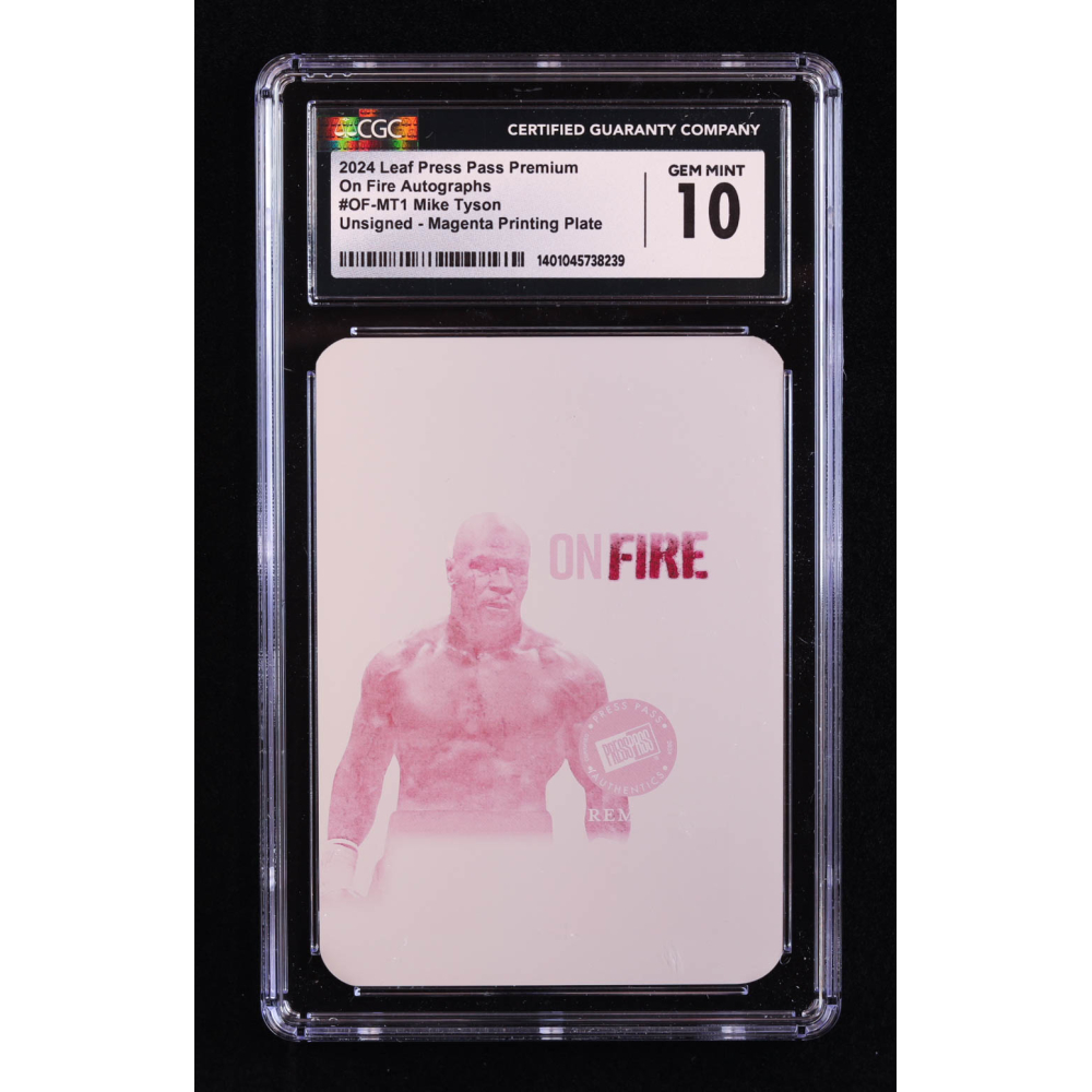 Mike Tyson 2024 Leaf Press Pass Premium On Fire Autographs Unsigned ...