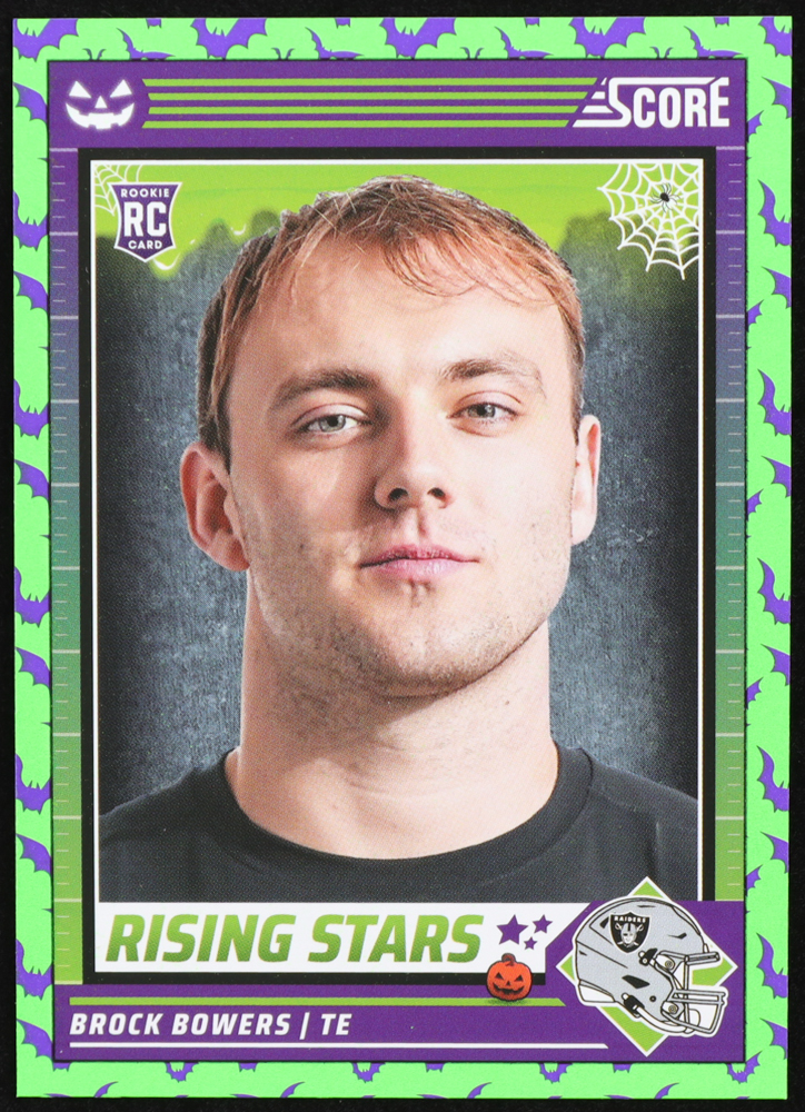 Brock Bowers 2024 Score Halloween Rising Stars Bats #8 RC | Pristine ...