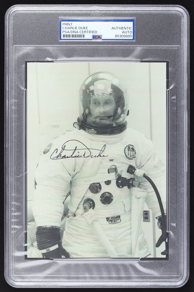 Charlie Duke Signed NASA Apollo Mission 5x7 Print (PSA) | Pristine Auction
