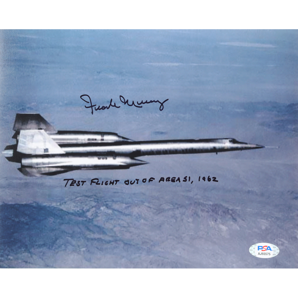 Frank Murray Signed A-12 Blackbird 8x10 Photo Inscribed "Test Flight ...