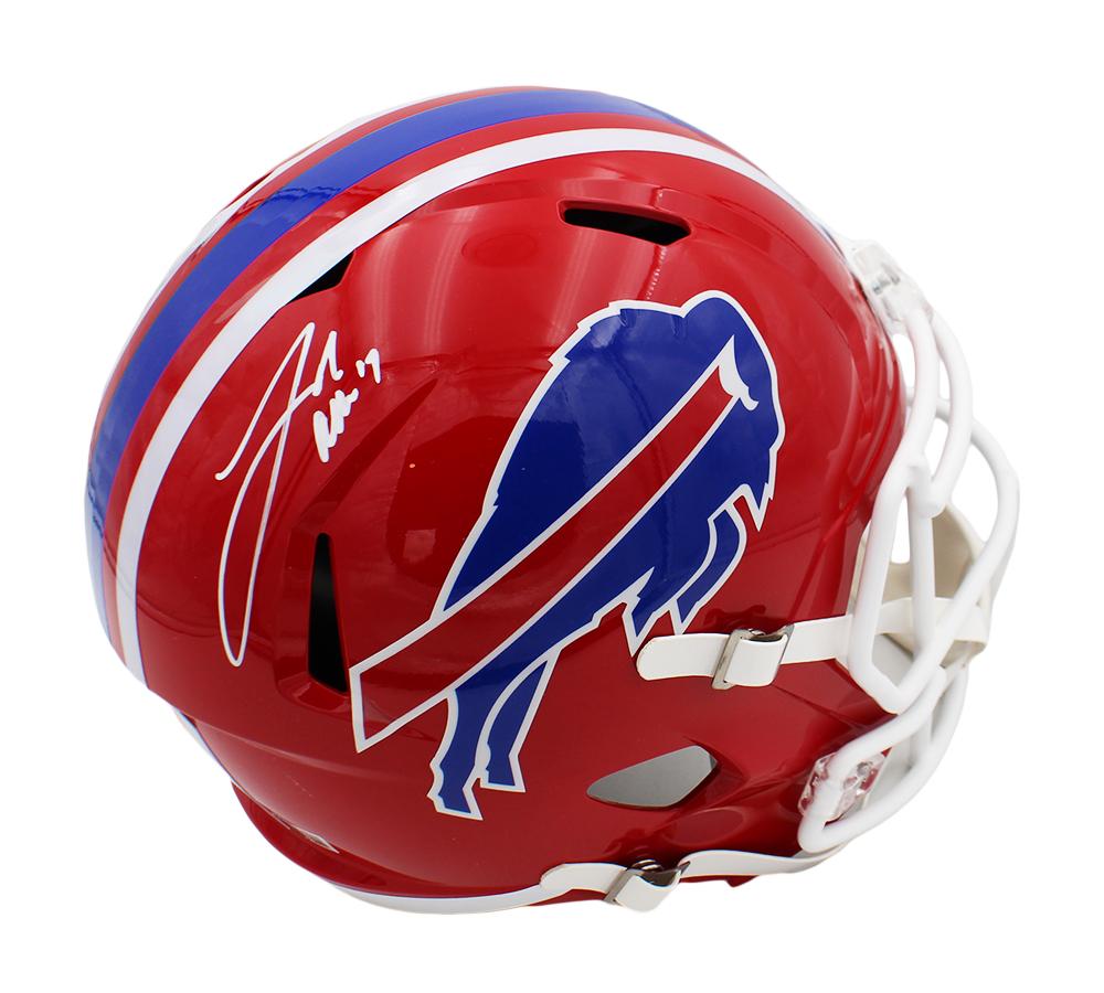 Josh Allen Signed Bills Full-Size Throwback Alternate Speed Helmet ...