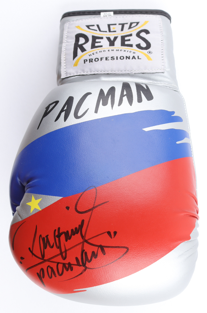 Manny "PacMan" Pacquiao Signed Cleto Reyes Boxing Glove Inscribed "Pac ...