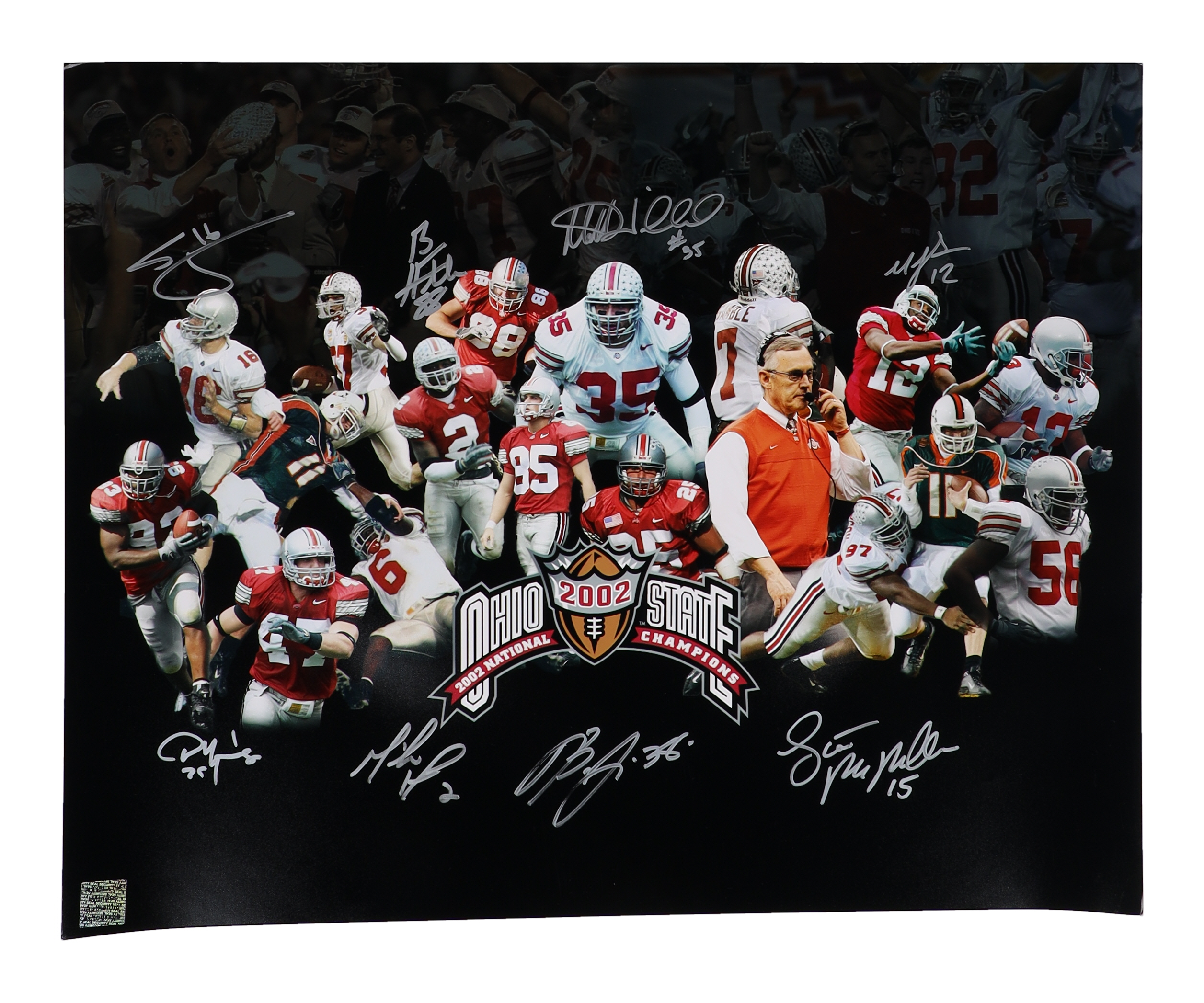 Ohio State Buckeyes "2002 National Champions" 16x20 Photo Signed By (8 ...