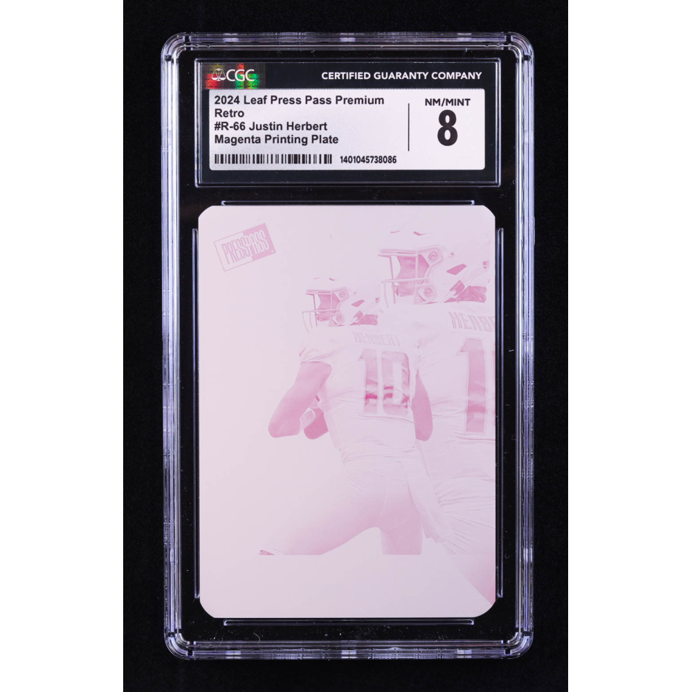 Justin Herbert 2024 Leaf Press Pass Premium Retro Printing Plates ...