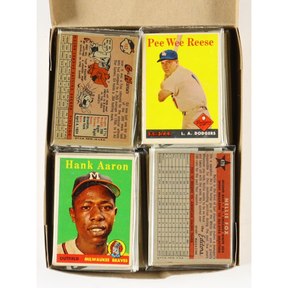 1958 Topps Baseball Cello Fun Pack Vending Box with (20) Packs ...