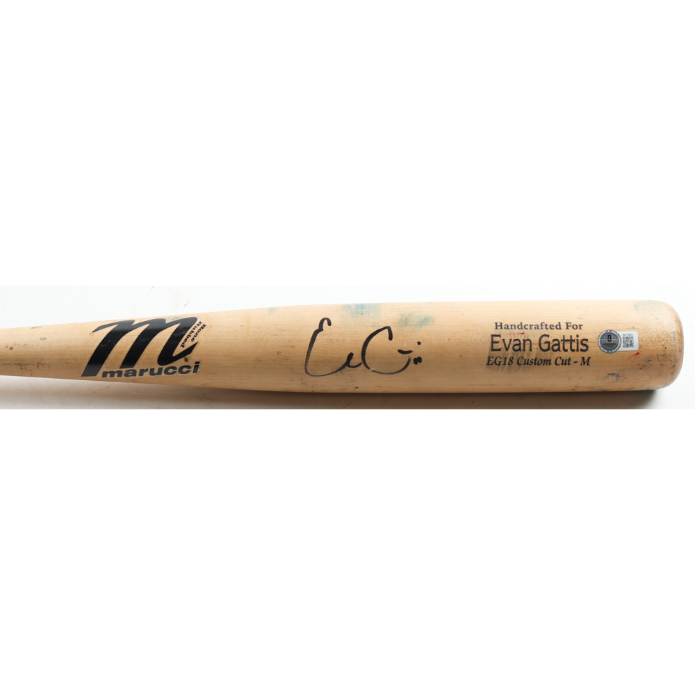 Evan Gattis Signed Game-Issued Marucci EG18 Custom Cut II - M Baseball ...