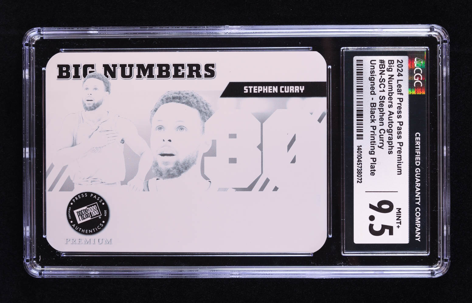 Stephen Curry 2024 Leaf Press Pass Premium Big Numbers Autographs ...