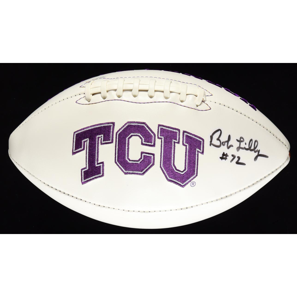 Bob Lilly Signed TCU Horned Frogs Logo Football (JSA) | Pristine Auction