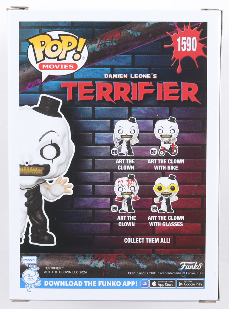David Howard Thornton Signed "Terrifier" #1590 Art The Clown Funko Pop ...