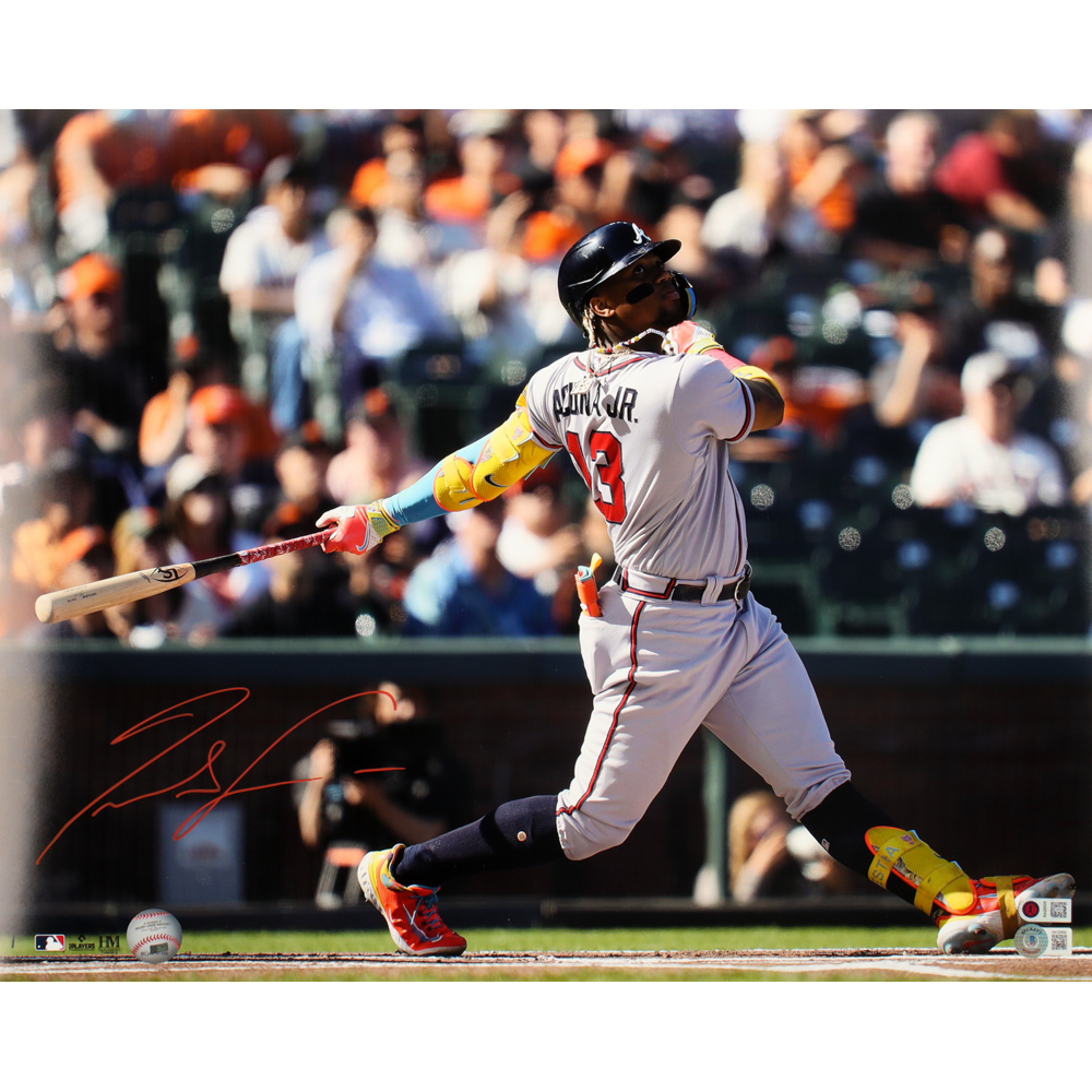 Ronald Acuna Jr. Signed Braves 16x20 Photo (Acuna Jr. & Beckett ...