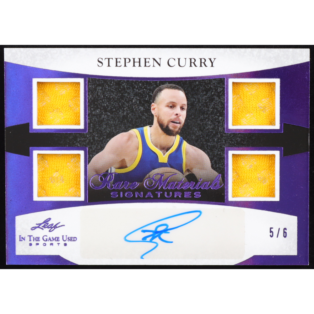 Stephen Curry 2024 ITG Used Sports Rare Materials Signatures Purple ...