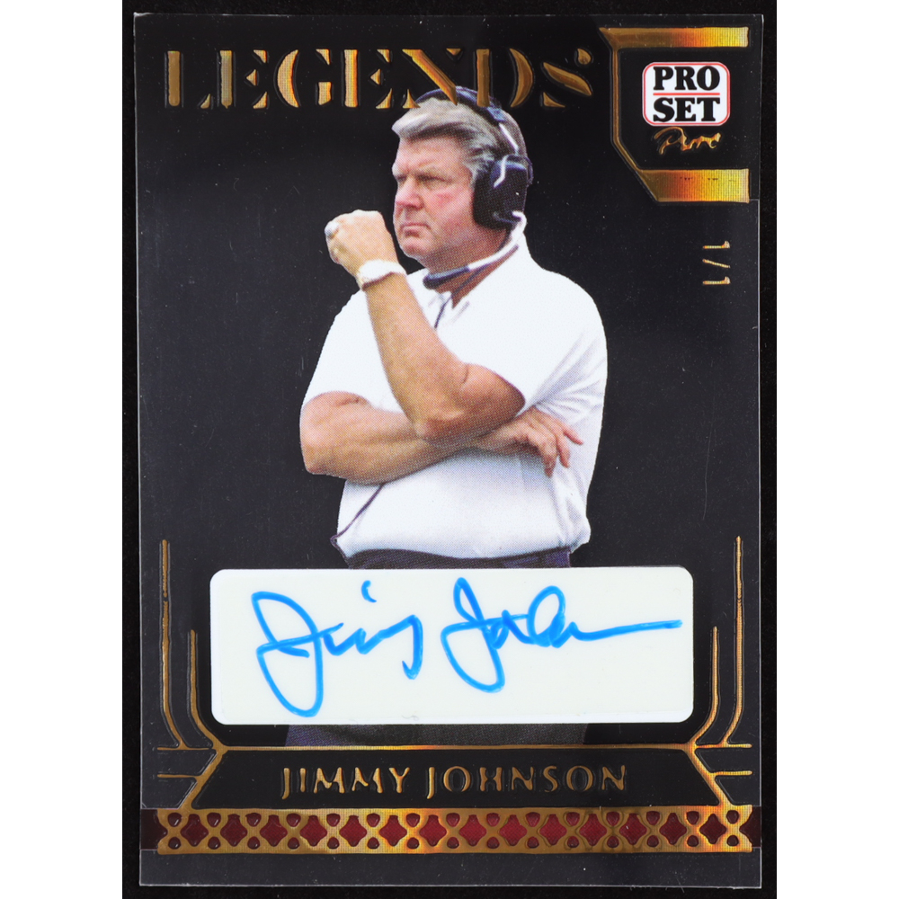 Jimmy Johnson 2023 Pro Set Pure Legends Autographs Clear Gold #LJJ1 #1/ ...